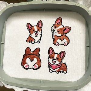 Corgi Machine Embroidery Bundle - Etsy