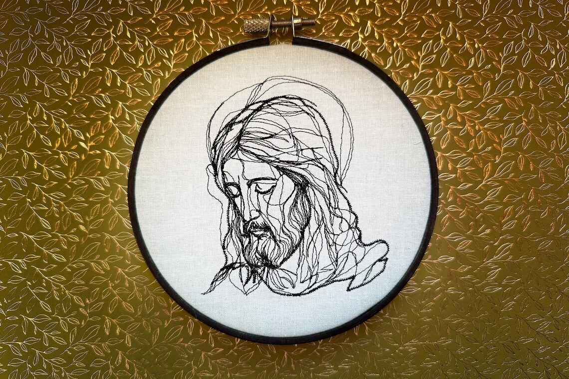 Jesus Christ Machine Embroidery - Etsy