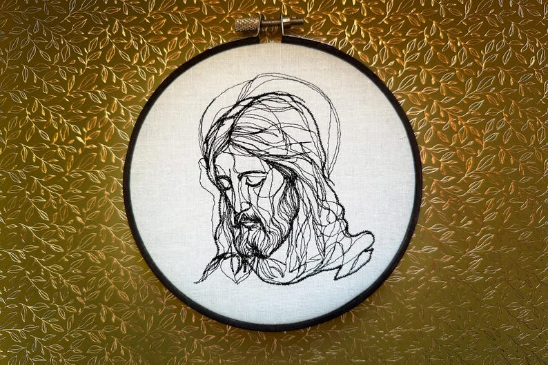 Jesus Christ Machine Embroidery - Etsy