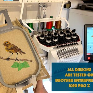 Nightingale Bird Machine Embroidery Design (digital File) - Etsy