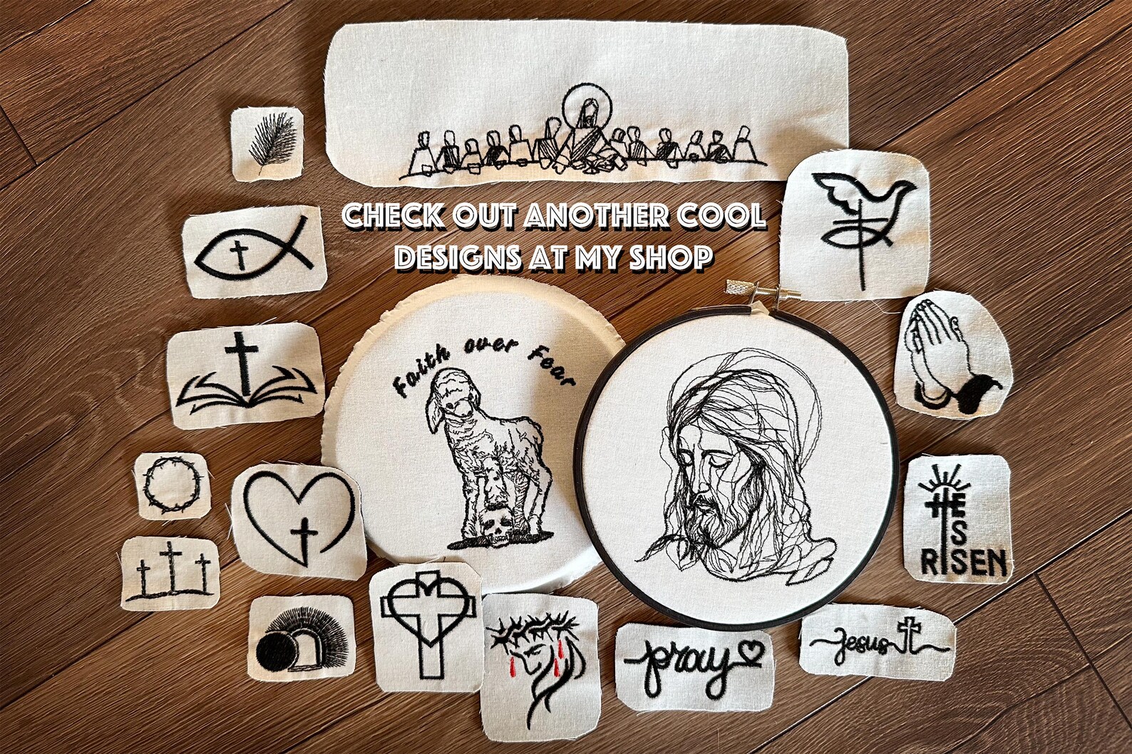 Jesus Christ Machine Embroidery - Etsy