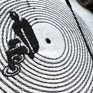 Original Vinyl Record Embroidery Applique - DIGITAL Machine Embroidery ...