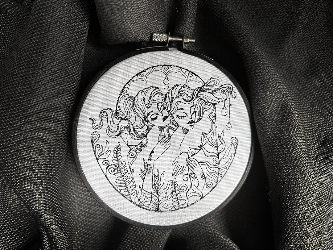 Two Sisters Digital Machine Embroidery Design - Etsy