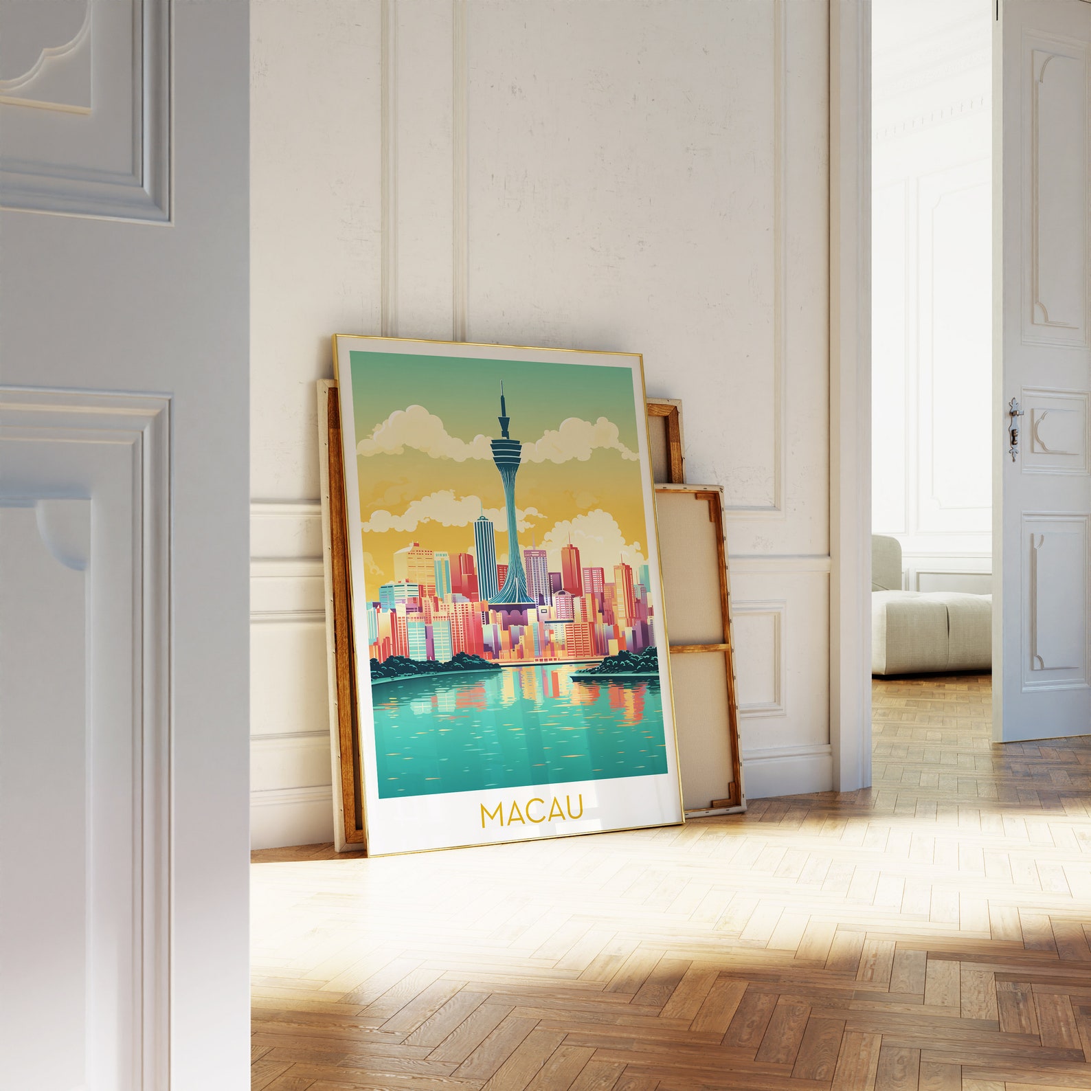 Macau Retro Travel Poster Printable China Wall Art Home Decor, Pop Art ...