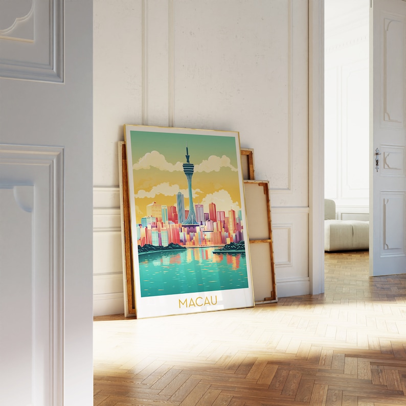 Macau Retro Travel Poster Printable China Wall Art Home Decor, Pop Art ...