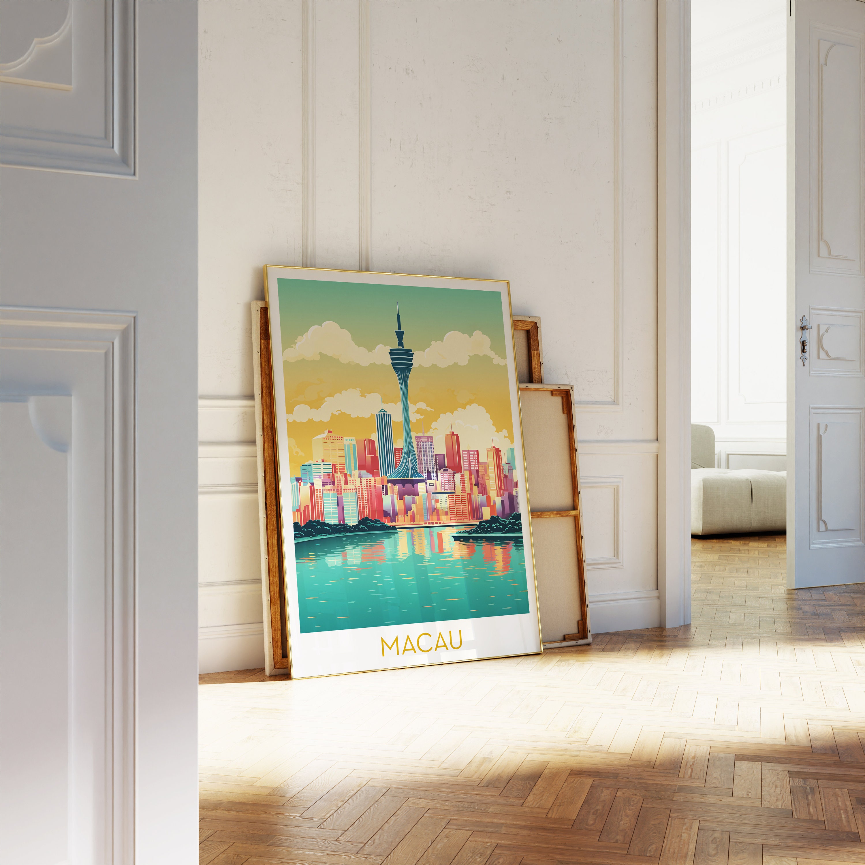 Macau Retro Travel Poster Printable China Wall Art Home Decor, Pop Art ...
