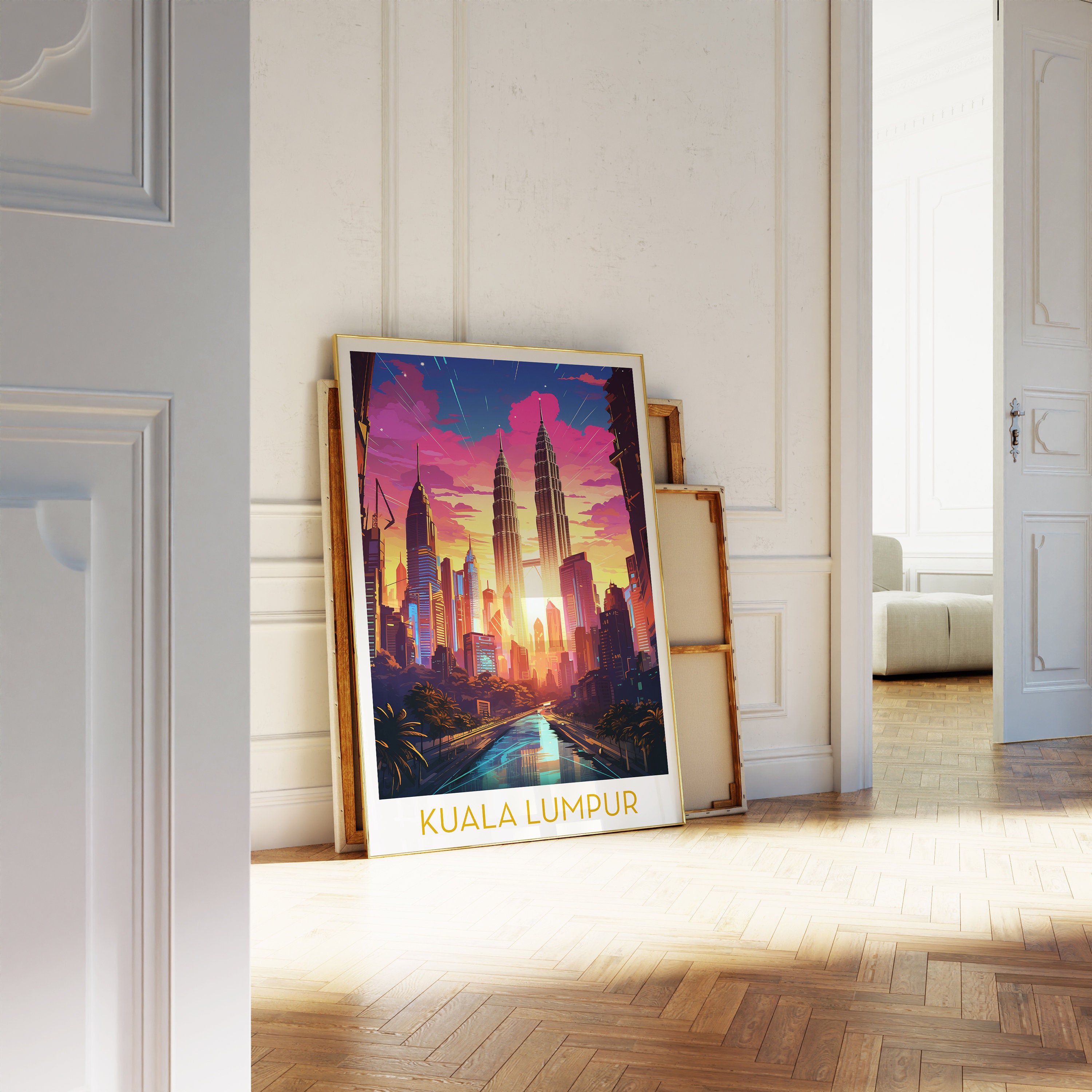 Kuala Lumpur Travel Poster Printable Malaysia Wall Art Maximal Decor ...