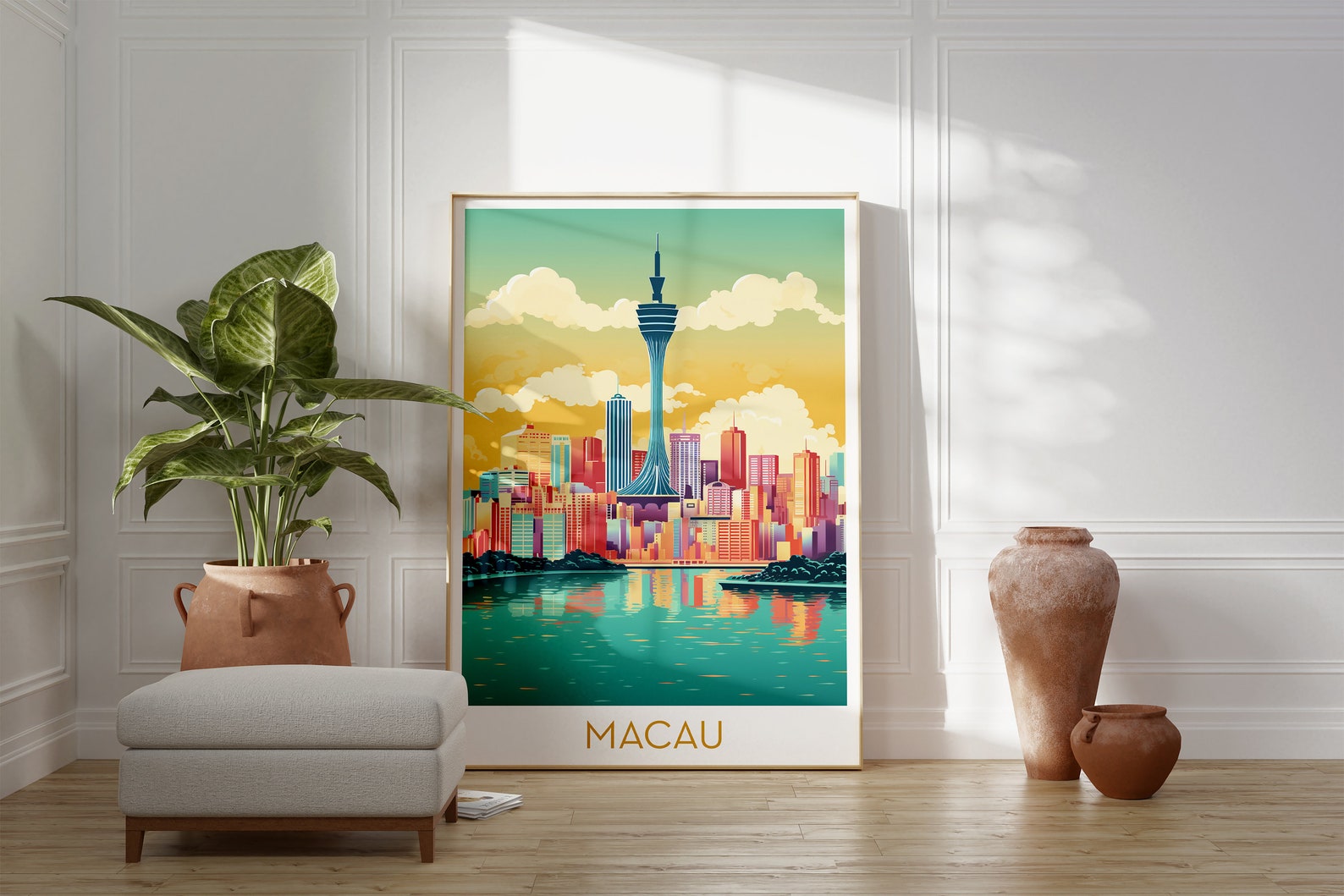 Macau Retro Travel Poster Printable China Wall Art Home Decor, Pop Art ...