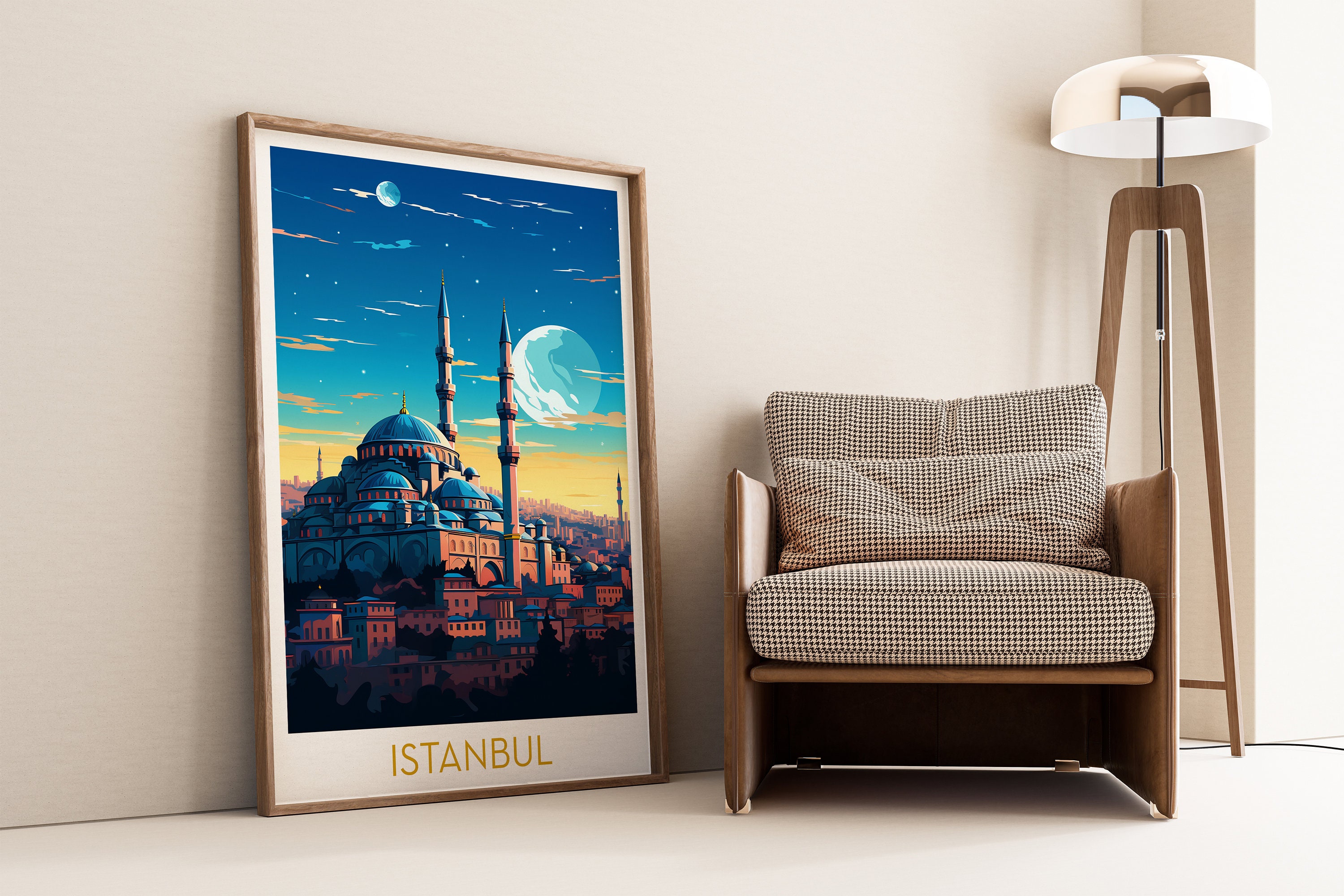 Istanbul Travel Poster Printable Wall Art Turkey Home Decor Maximal Art ...