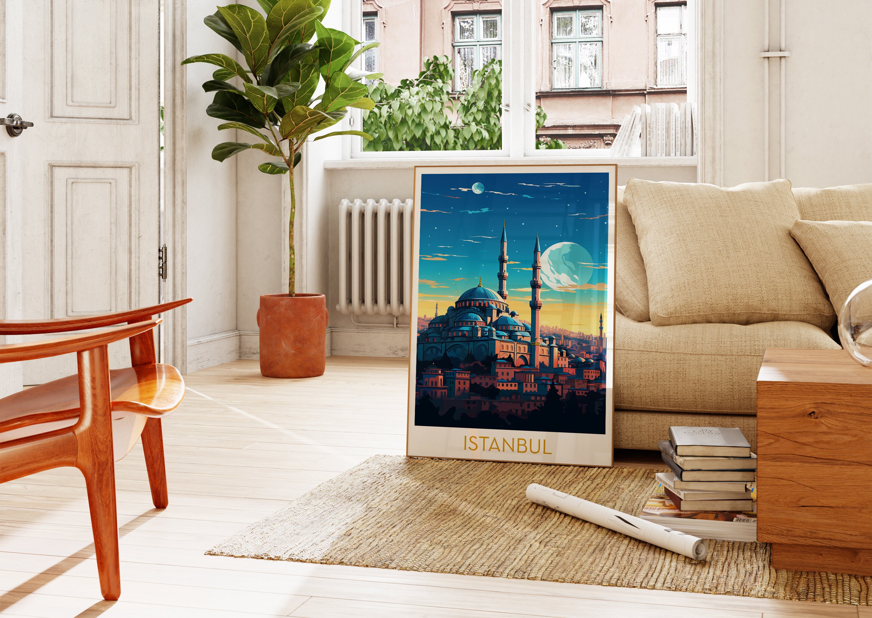 Istanbul Travel Poster Printable Wall Art Turkey Home Decor Maximal Art ...
