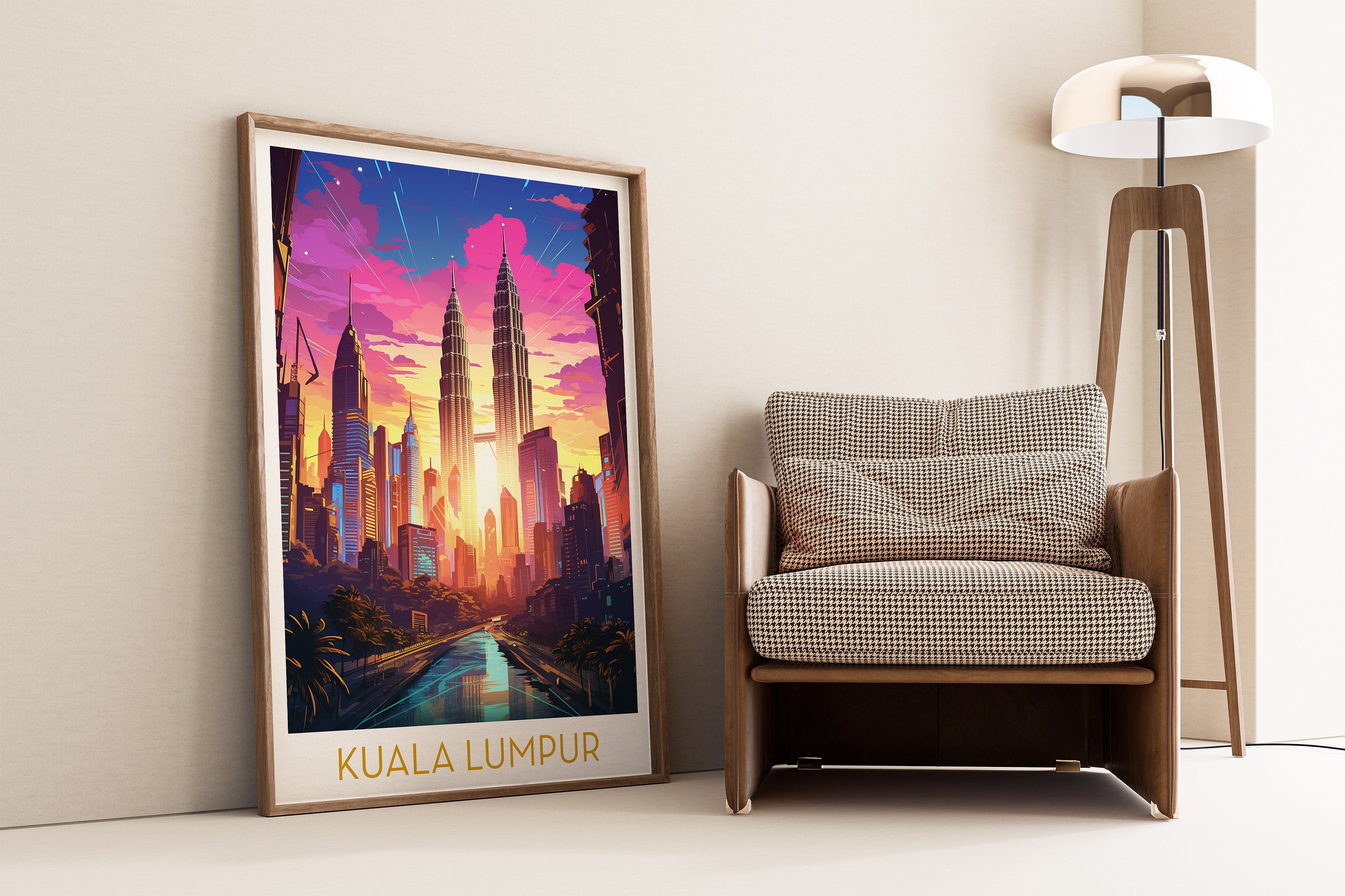 Kuala Lumpur Travel Poster Printable Malaysia Wall Art Maximal Decor ...