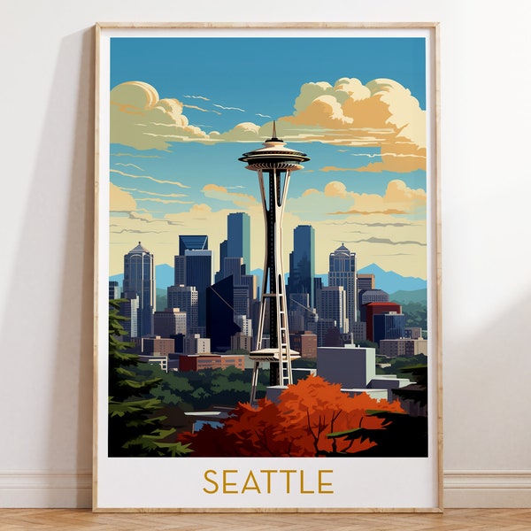 Seattle City Skyline - Etsy