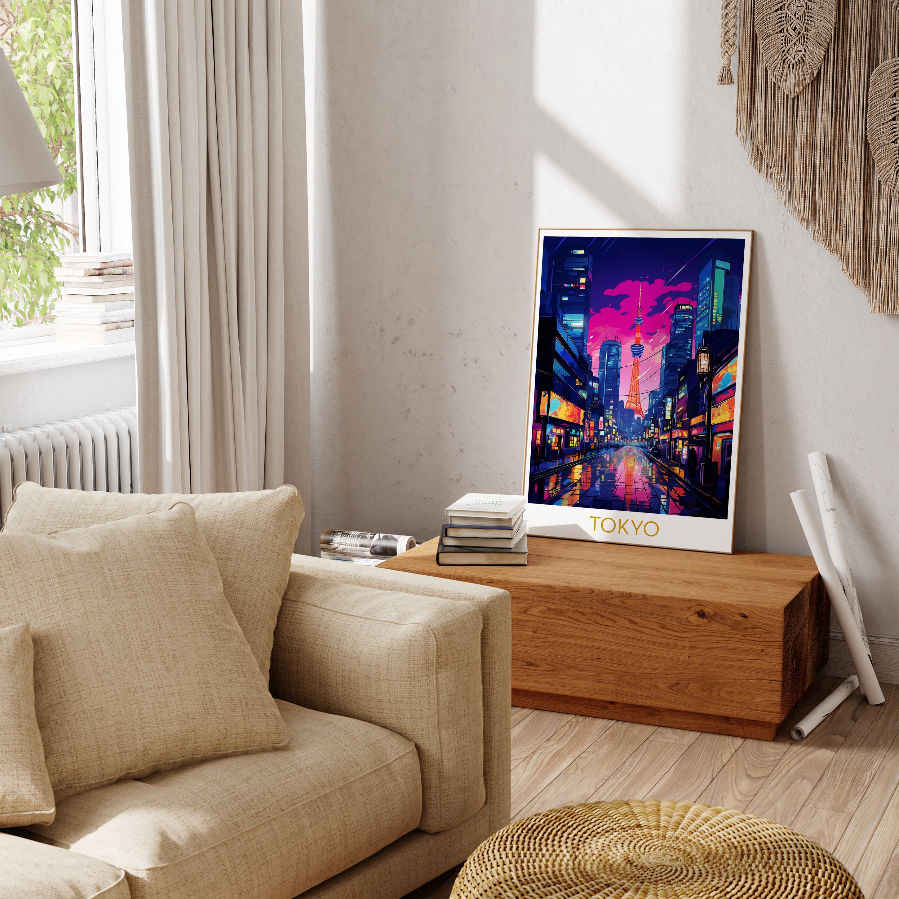 Tokyo Travel Poster City Scape Japan Pop Art Wall Decor Print Maximal ...