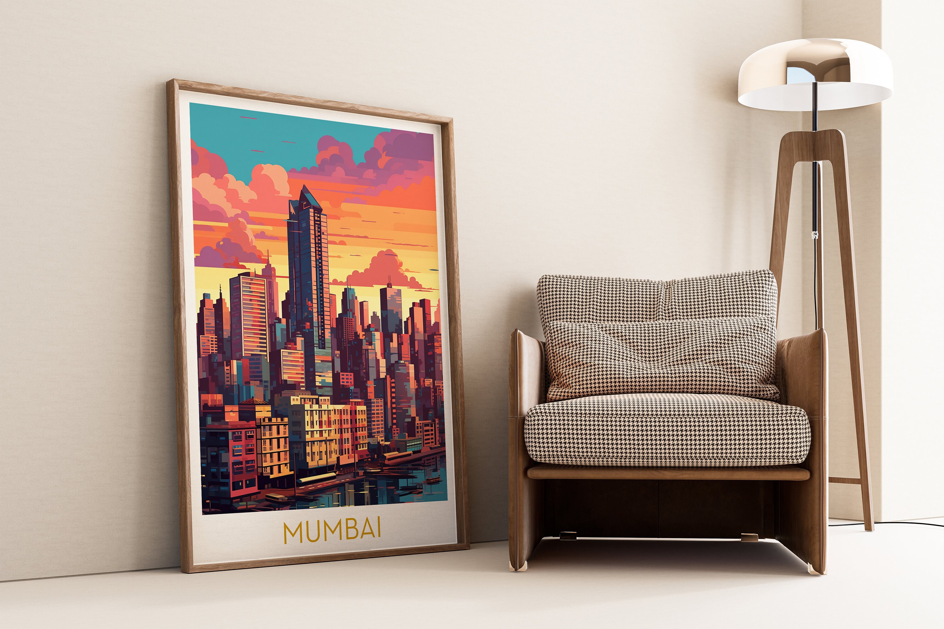 Mumbai Travel Poster Printable India Wall Art Maximal Aisa Cities ...