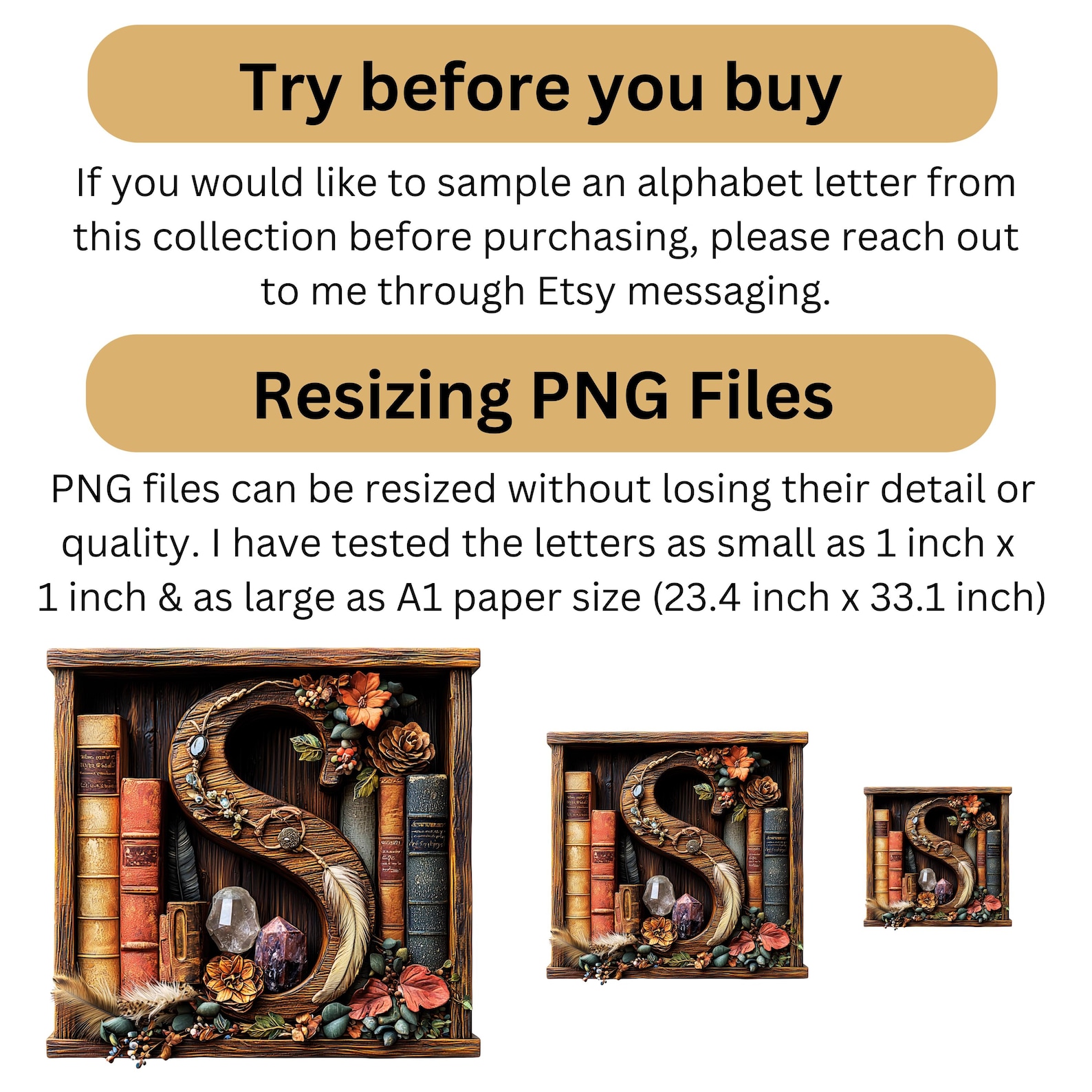 Boho Clipart Letters | Book Alphabet Designs for Scrapbooking and ...