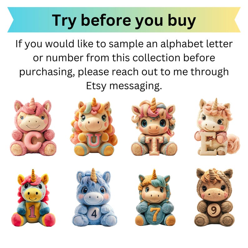 Unicorn Alphabet Clipart: Rainbow Letters & Numbers (PNG Digital ...