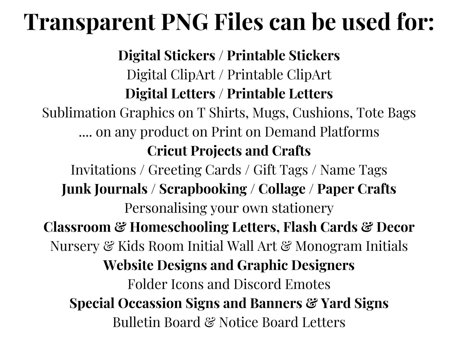 Clipart Decorative Letters for Instant Download PNG Bundle Design ...