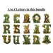 Cottage Core Clipart Alphabet Letters | Botanical PNG Fonts | Garden ...