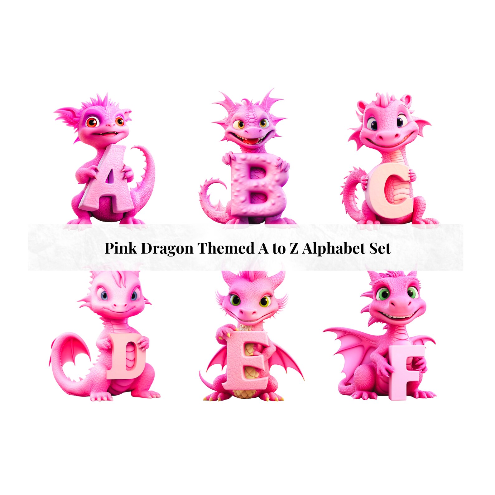 Dragon Clipart Alphabet Letters PNG for Commercial Use Downloadable ...