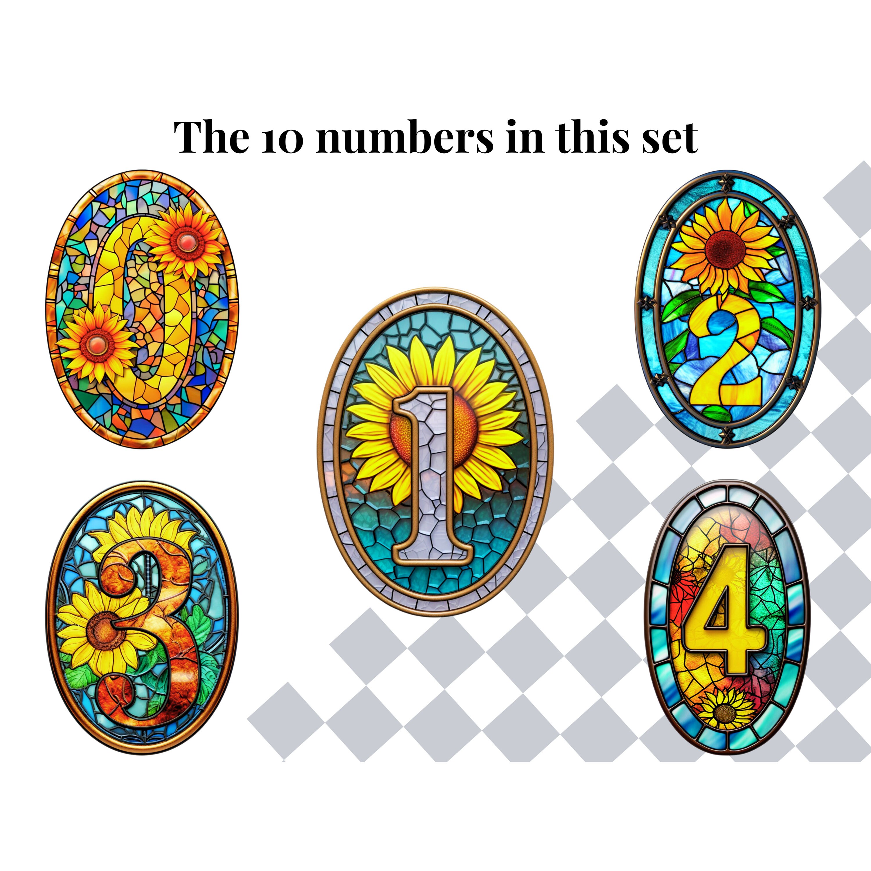 Sunflower Printable Alphabet Letters and Numbers Floral Clipart PNG ...