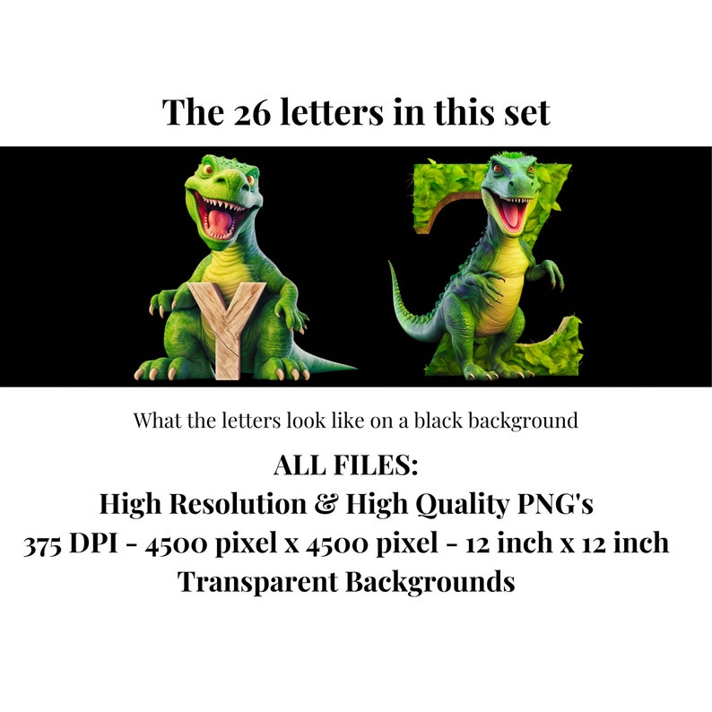 Tyrannosaurus Rex Dinosaur Alphabet Clip Art and Image Files for T Rex ...