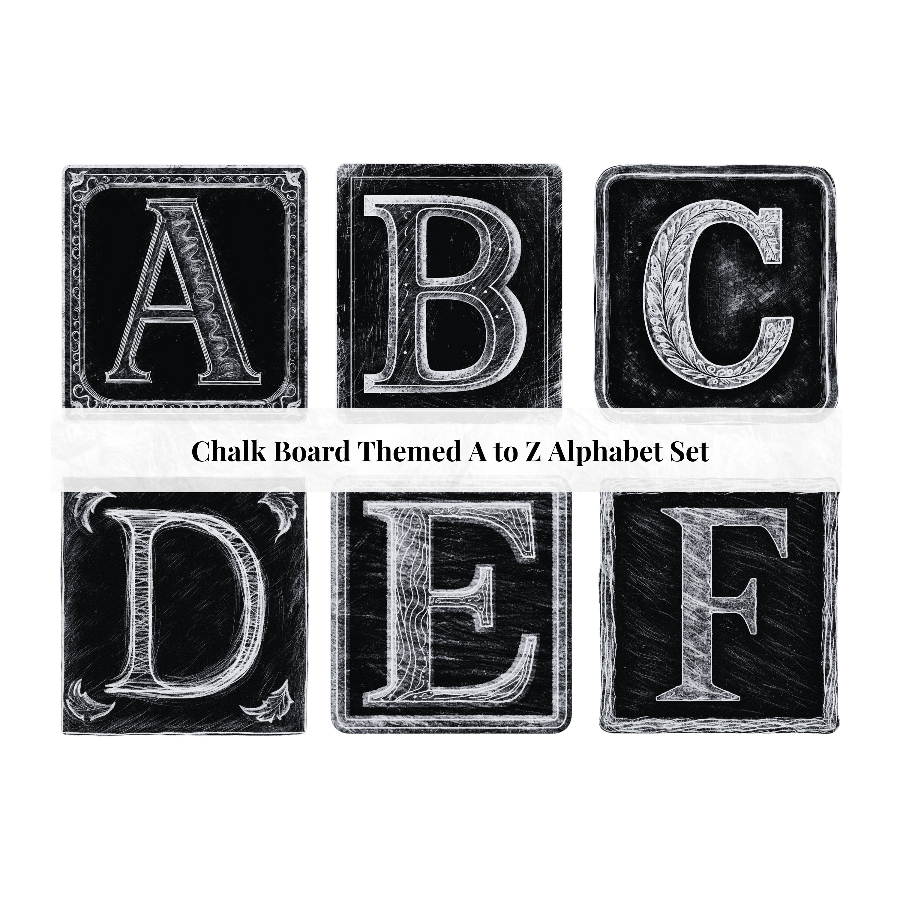Clipart Alphabet Letters PNG Files for Chalk Board Theme - Etsy