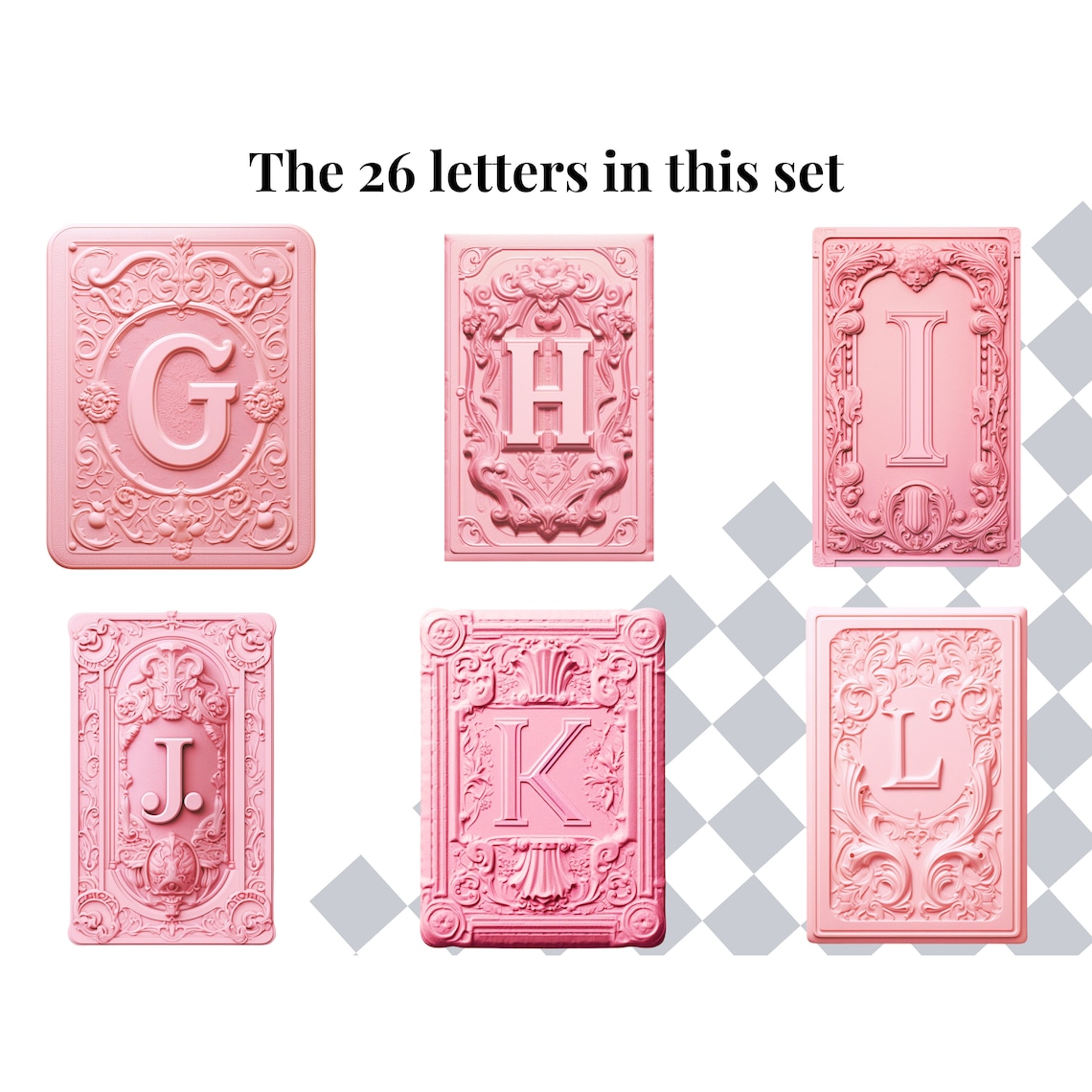 Pastel Pink Clipart Alphabet Letters PNG Files for Digital Download ...