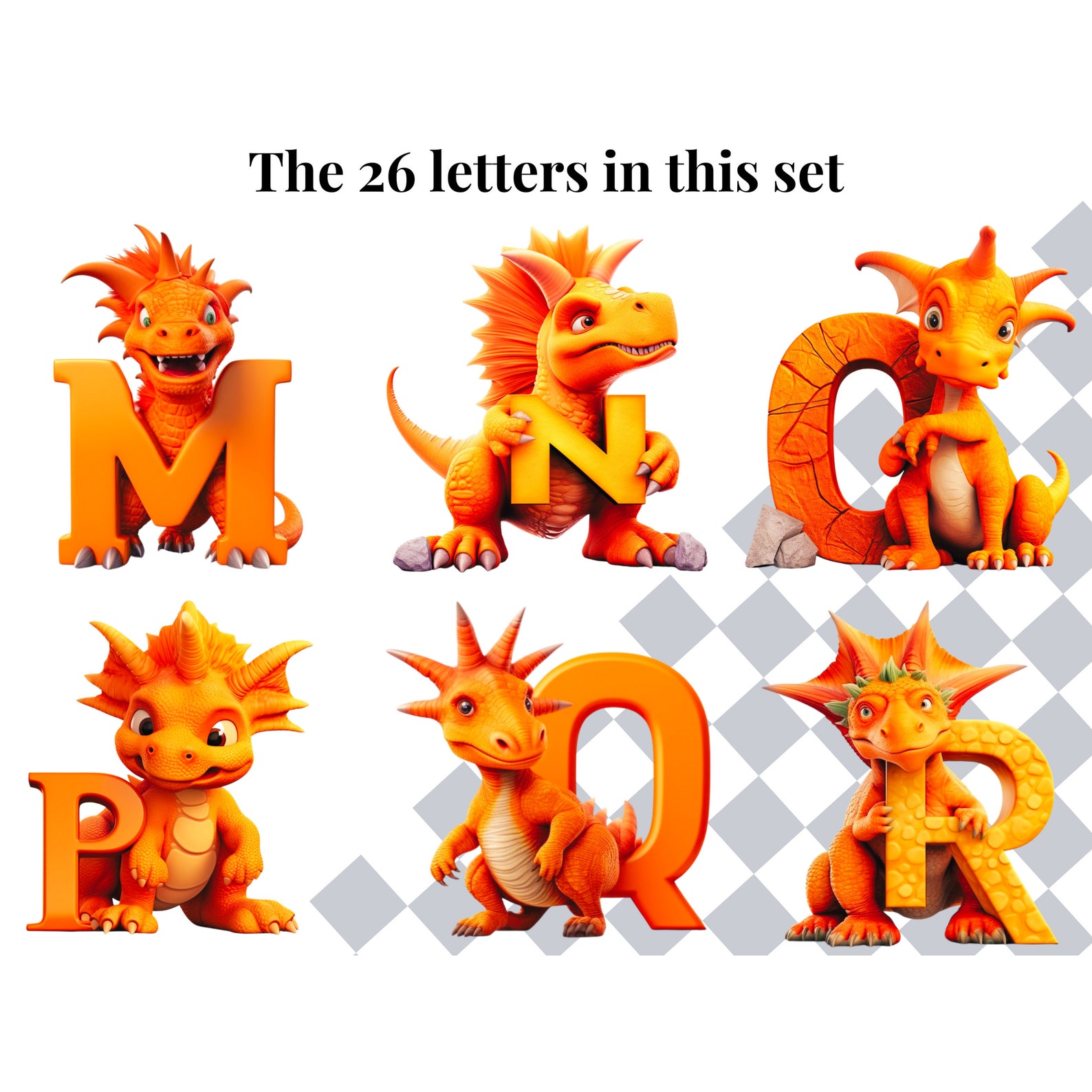 Dinosaurs Clipart Font Bundle for DIY Crafts, Dinosaur Digital Art ...