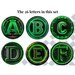 Green Alphabet Clipart Letters | Neon Lettering PNG Files | Circle ...
