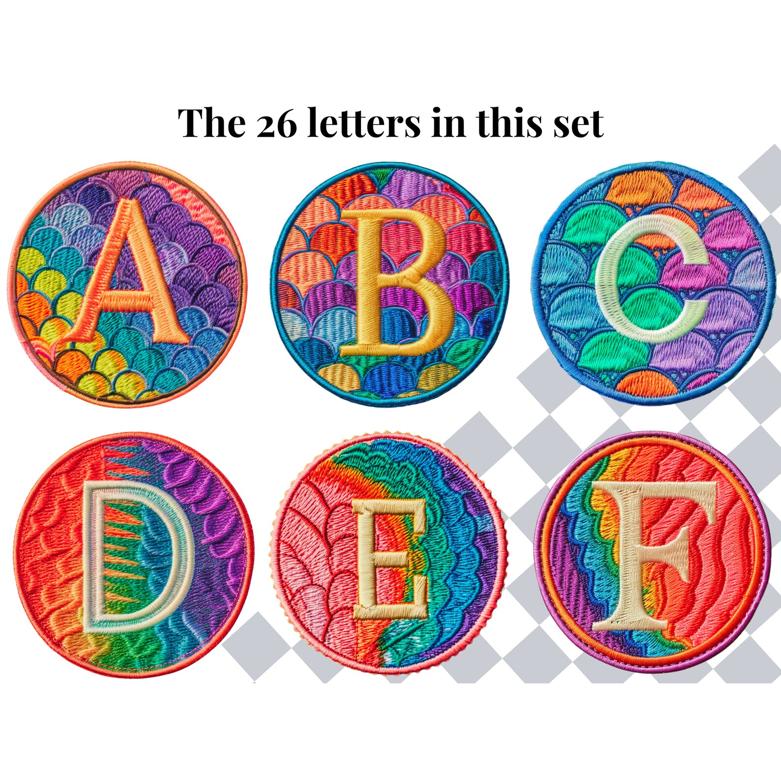 Mermaid Alphabet Clipart: Colorful PNG Letter Stickers (digital ...