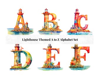 Library Clipart Alphabet Letters PNG Files for Digital Download ...