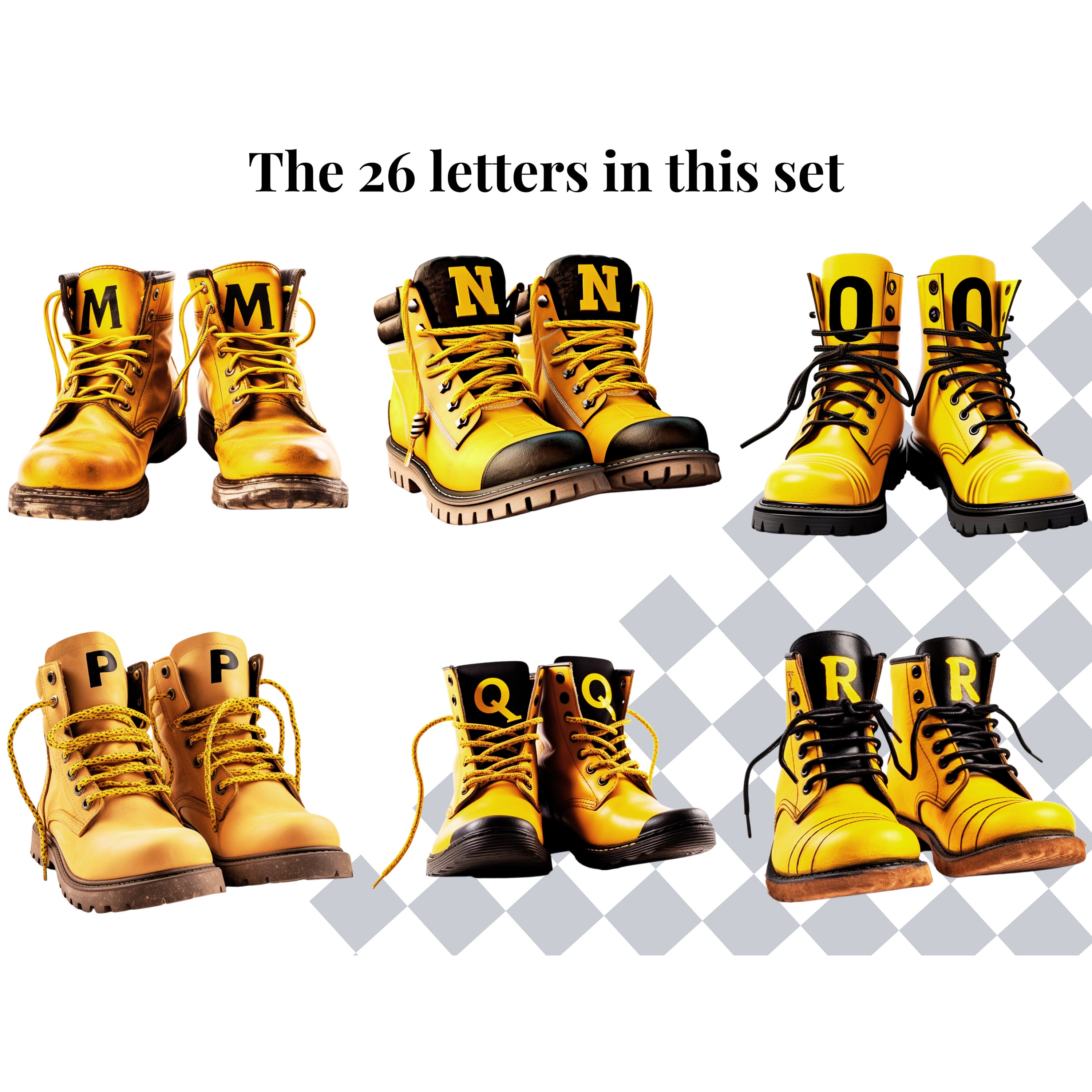 Construction Clipart Alphabet Letters PNG Files for Digital Download ...