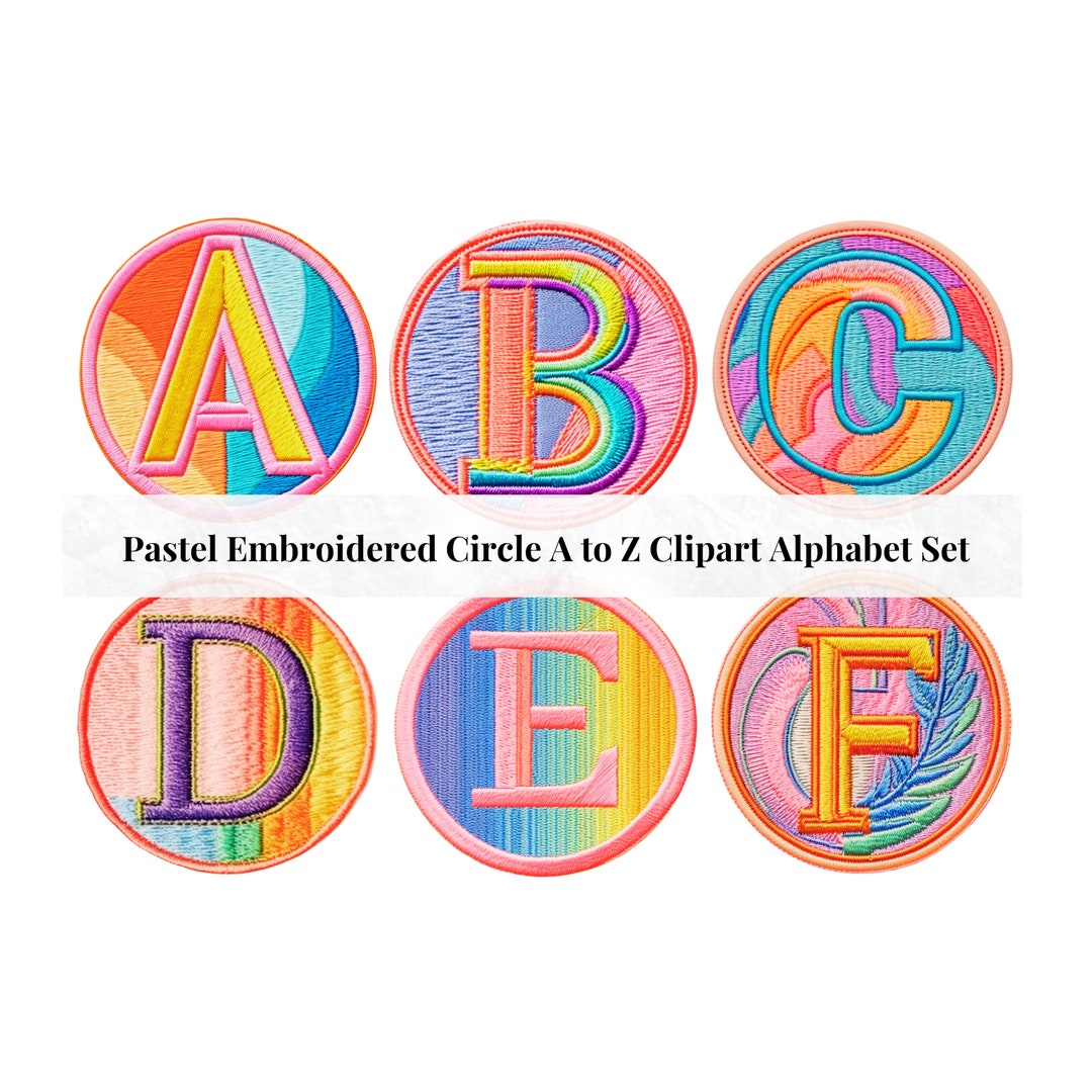 Pastel Clipart Alphabet Letters PNG Files for Digital - Etsy