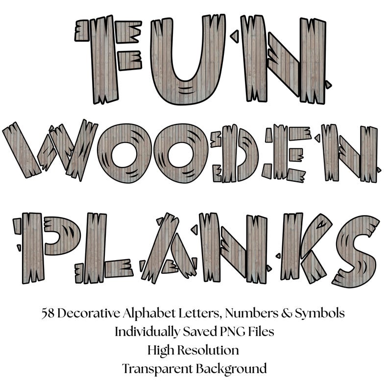 Rustic Wood Fence Alphabet Bundle | Farmhouse Letters & Numbers | PNG ...