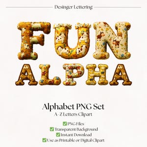 Cow Clipart Alphabet Letters | Farm Animal Fonts | Nursery A to Z ...