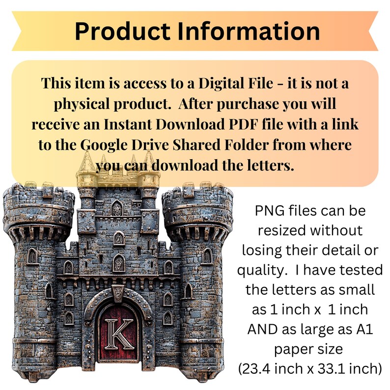 Medieval Clipart Alphabet Letters | PNG Fonts | Castle Typography ...