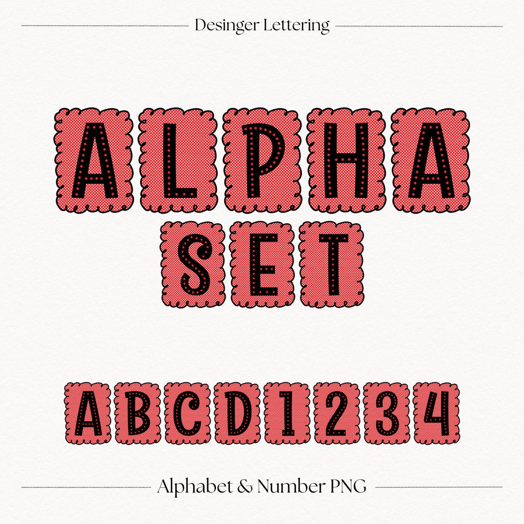 Red Polka Dot Alphabet Letters & Numbers PNG | Decorative Classroom ...