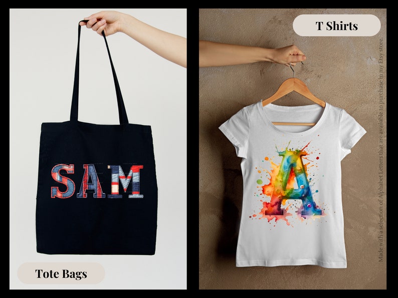 Cottage Core Clipart Alphabet Letters PNG Files for Digital Download ...