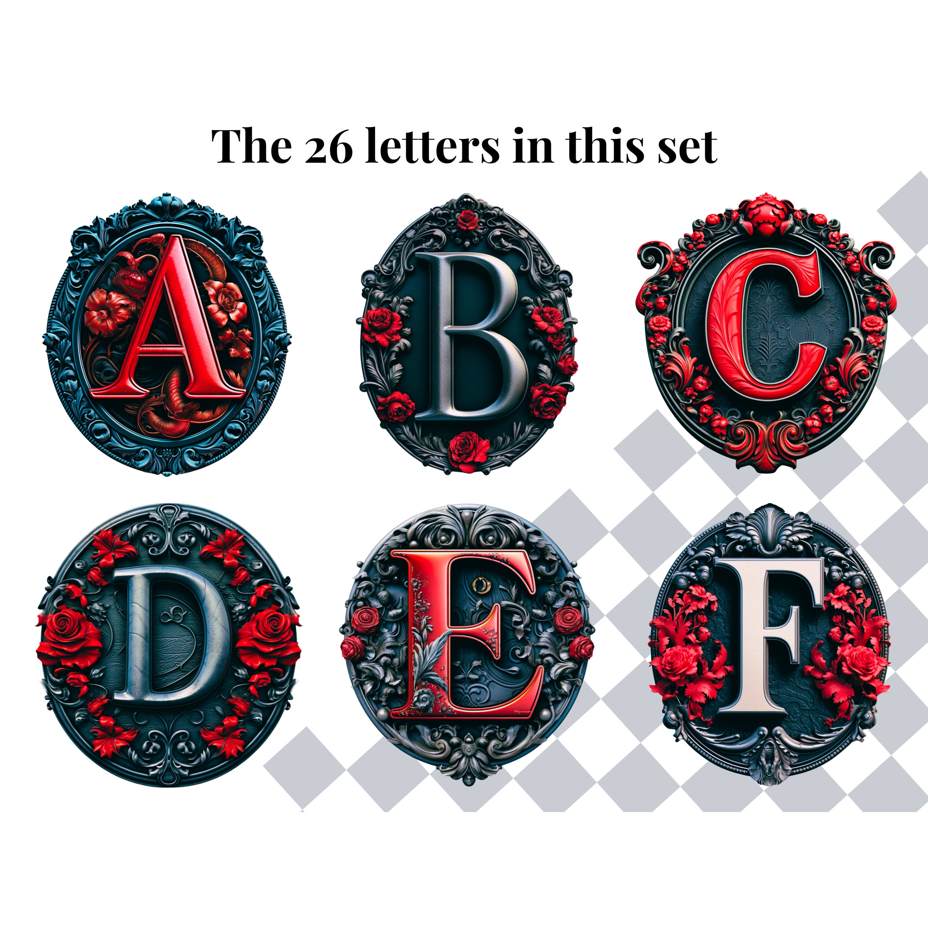 Printable Alphabet Letters and Numbers for Teacher Clipart, PNG Designs ...