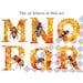 Bee Digital Clipart Alphabet Letters PNG for Bumble Bee Clip - Etsy UK