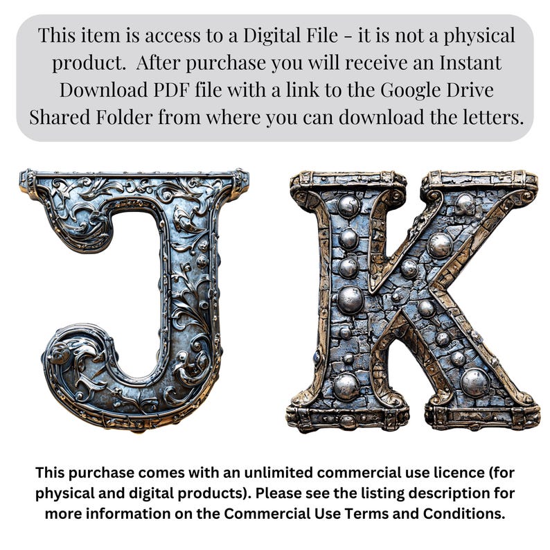 Fancy Medieval Castle Alphabet Letters for Printable and Digital Design ...