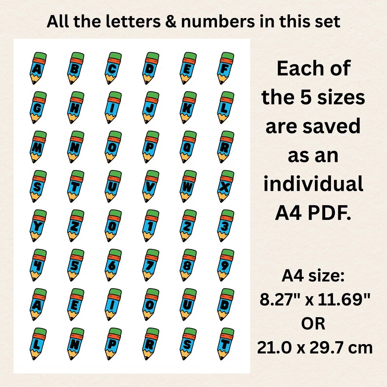 PRINT & CUT Alphabet Letters and Numbers | Printable Pencil Lettering ...
