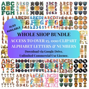 Bee and Sunflower Clipart Alphabet Letters PNG Files for Floral Digital ...