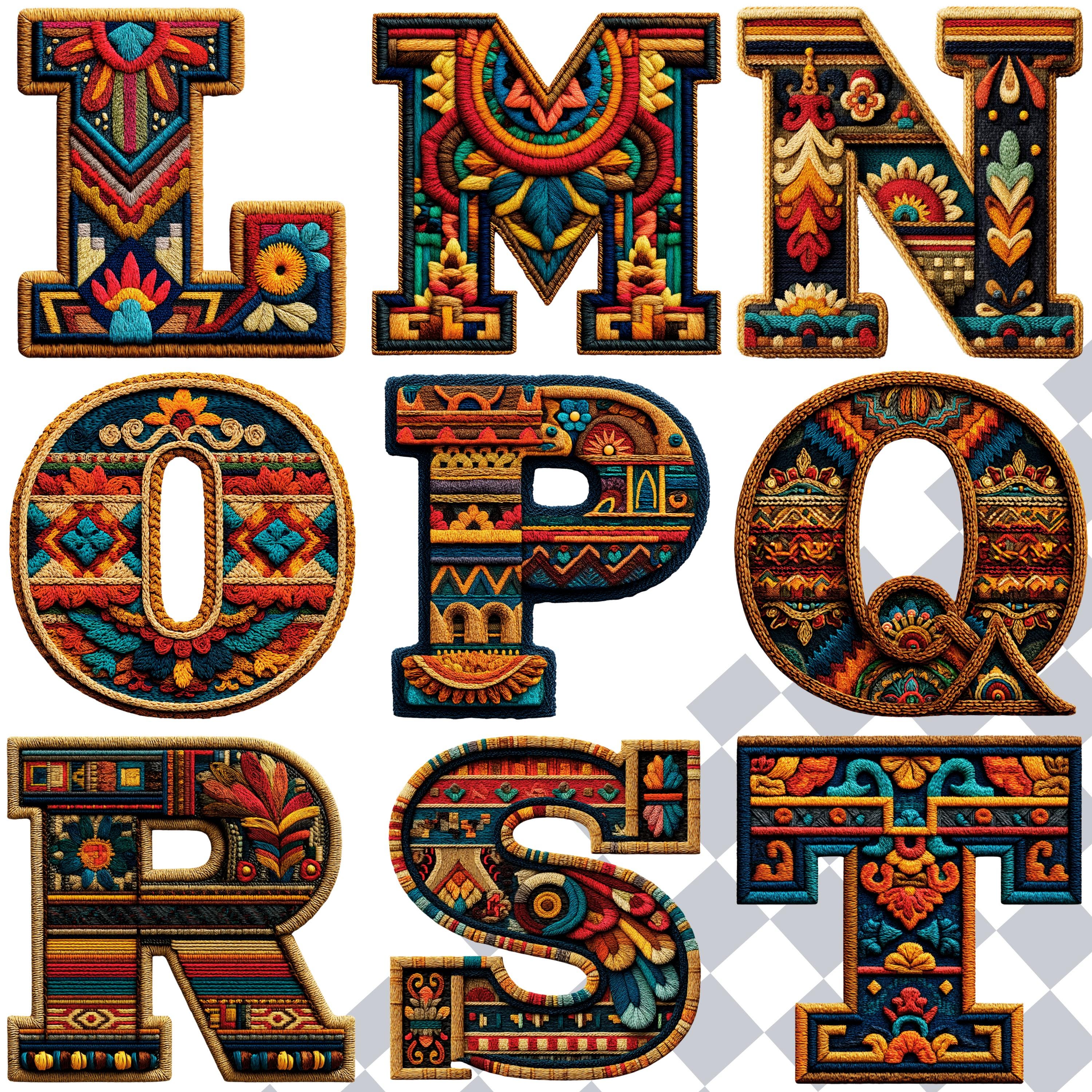 Letras del alfabeto azteca (imágenes prediseñadas) / Letras PNG ...