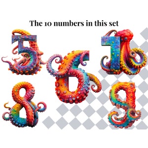 Octopus Printable Alphabet Letters and Numbers for Under the Sea ...