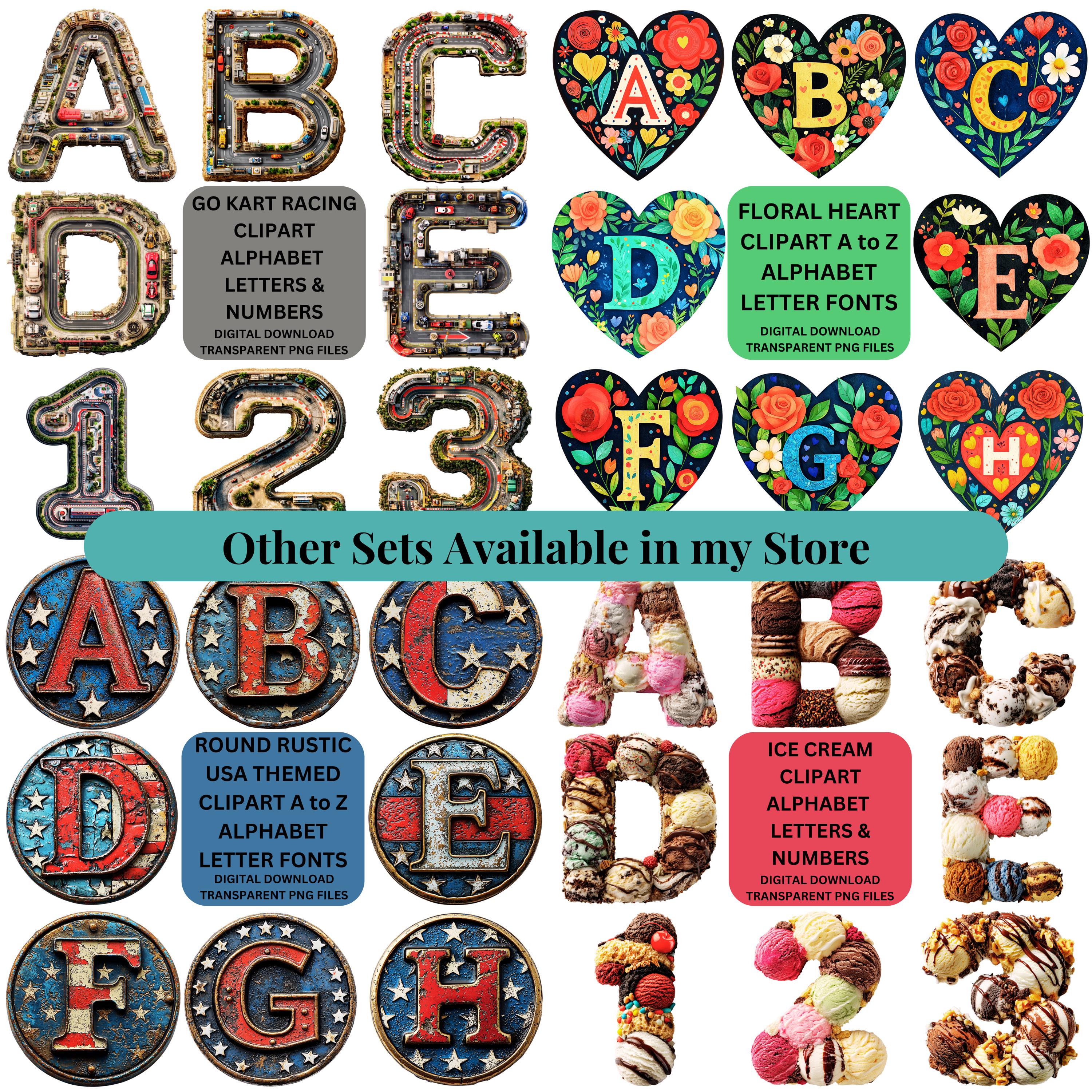 Oriental Clipart Alphabet Letters | PNG Lettering Fonts | Asian ...