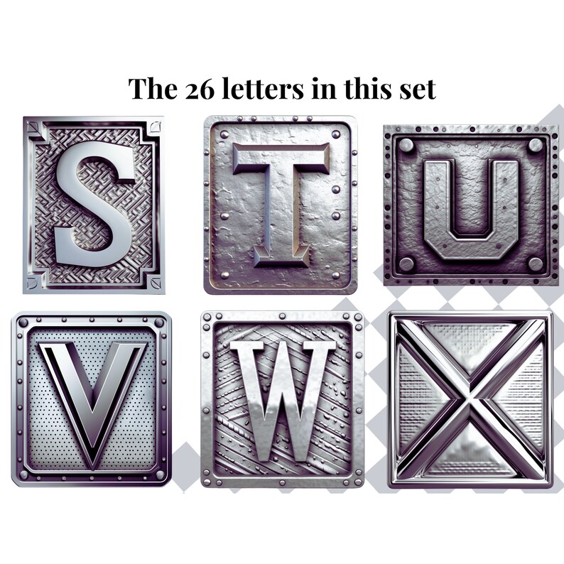 Buy Digital Clipart Alphabet Letters PNG Files for Instant Download ...