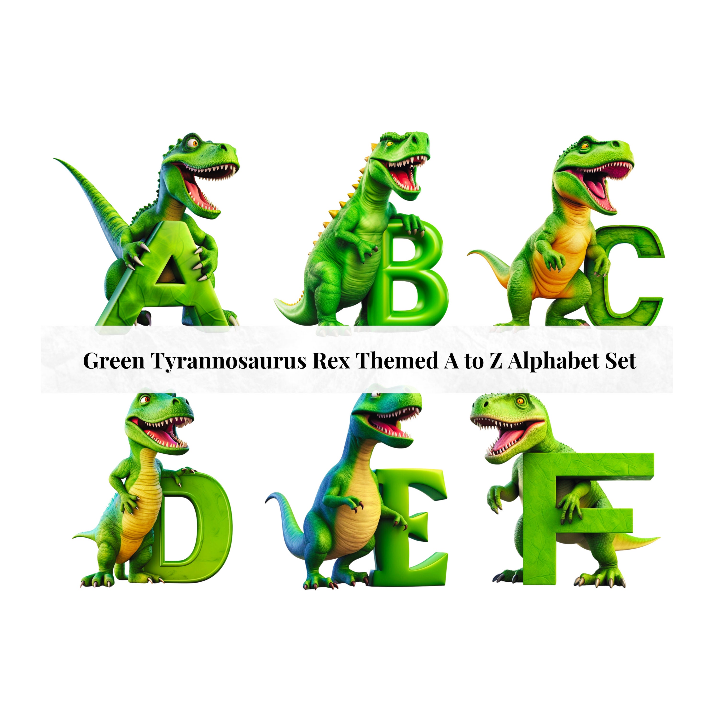 Tyrannosaurus Rex Dinosaur Alphabet Clip Art and Image Files for T Rex ...