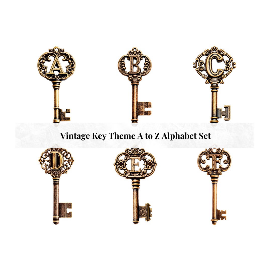 Antique Key Alphabet Letters for Steampunk Ephemera Scrapbook - Etsy