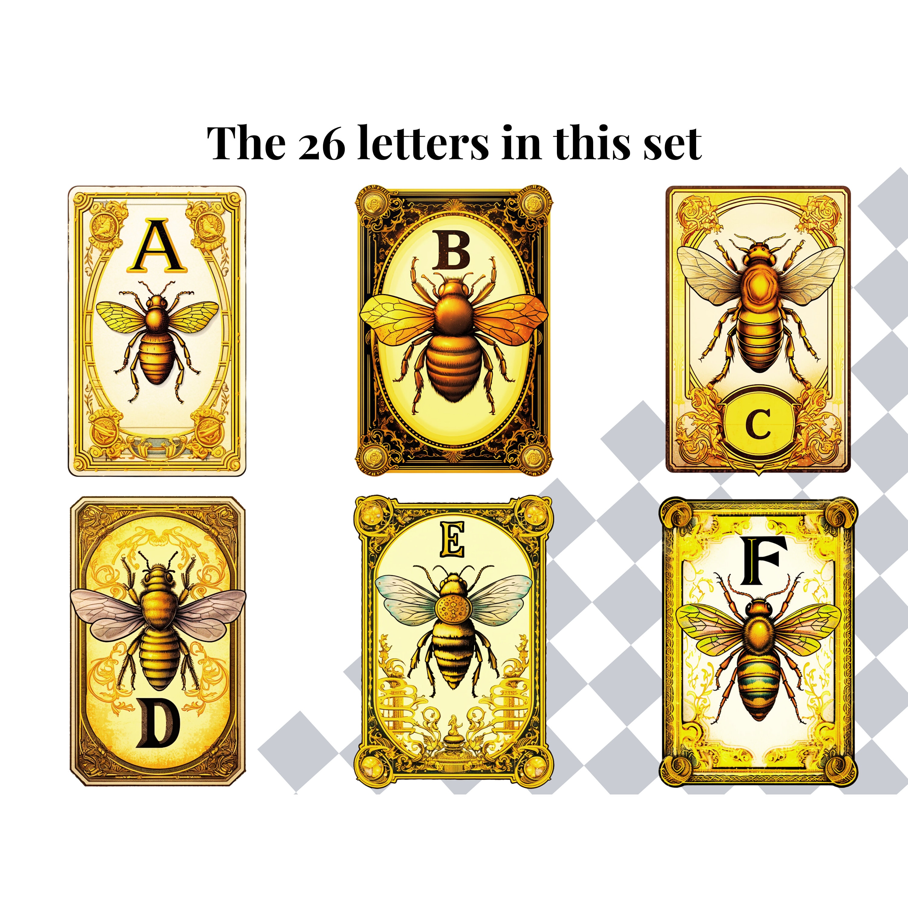 Bee Digital Download for Printable Paper Alphabet Letters Bee - Etsy